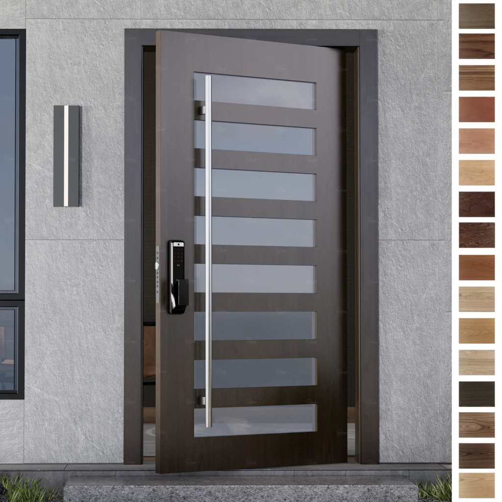 Entry Door Wooden Pivot – Contemporary Front for Luxury Houses